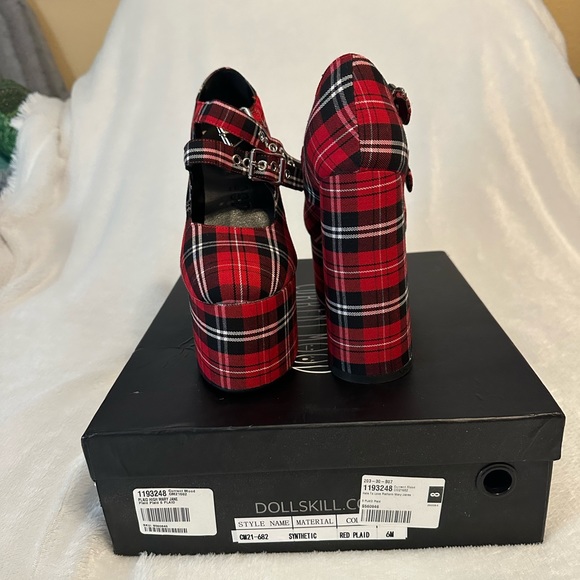Current Mood | Shoes | Dolls Kill Current Mood Hate To Love Red Plaid ...